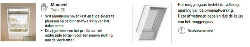 Muggengaas / vliegenraam - VELUX | DakvensterStore.be